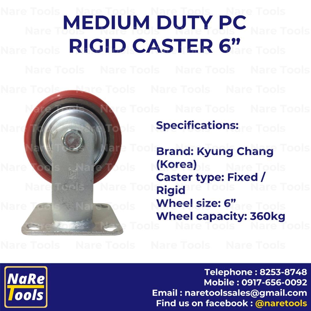 KYUNGCHANG PC Rigid Caster 6", Commercial & Industrial, Construction Tools & Equipment on Carousell
