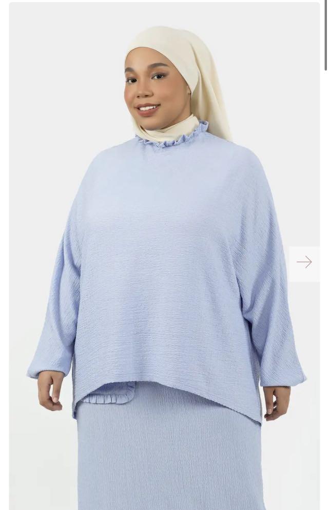 Lilit - Comeback Ruffle Top & Skirt in Powder Blue, Women's Fashion ...