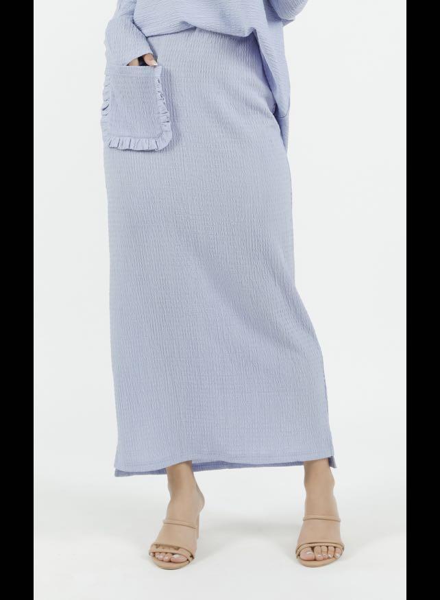 Lilit - Comeback Ruffle Top & Skirt in Powder Blue, Women's Fashion ...