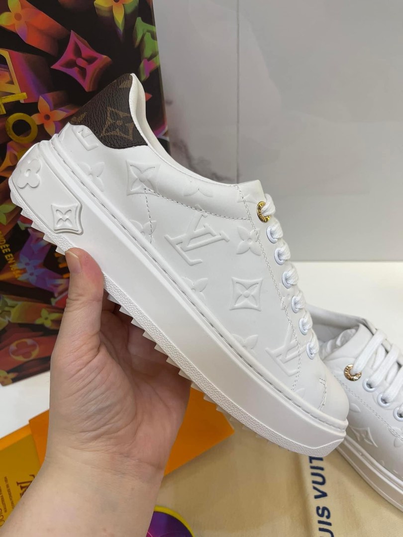 Lv monogram white, Men's Fashion, Footwear, Sneakers on Carousell