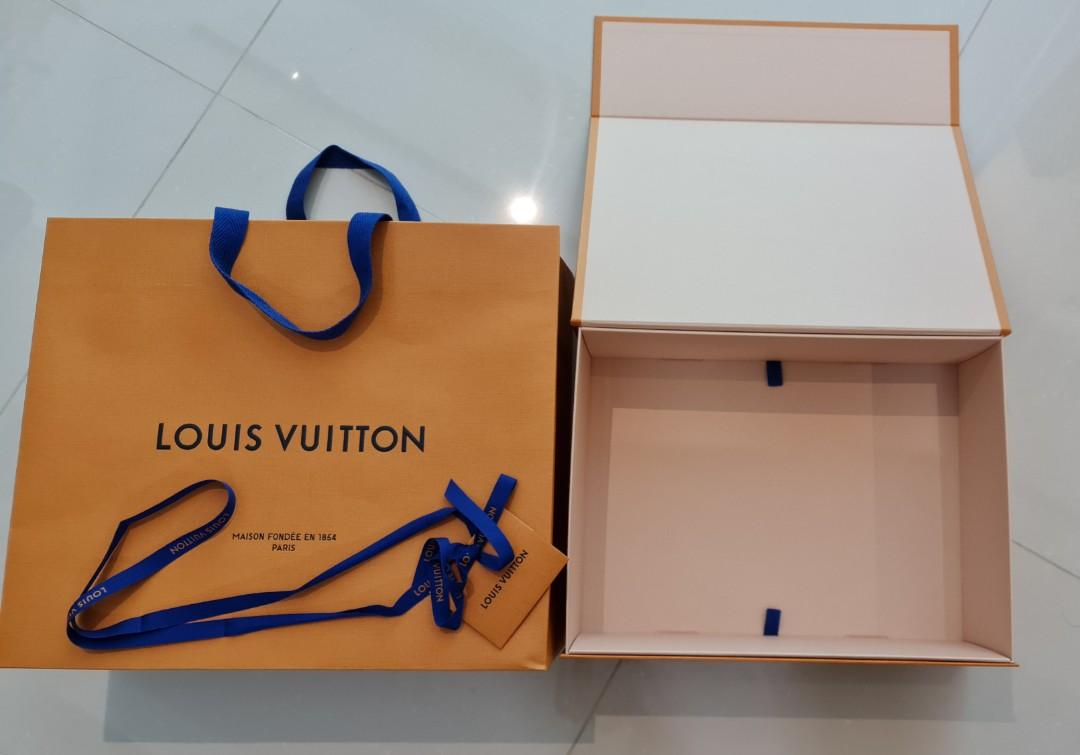 LV paper bag and box, Luxury, Accessories on Carousell