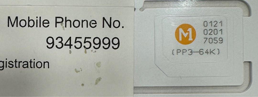 M1 sim card, Announcements on Carousell