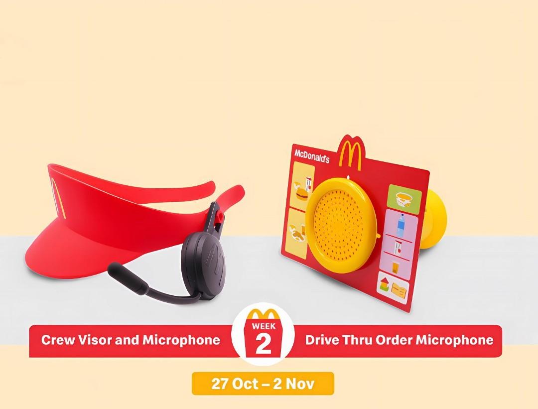 Mcdonald's Happy Meal Crew Visor and Microphone, Hobbies & Toys, Toys ...