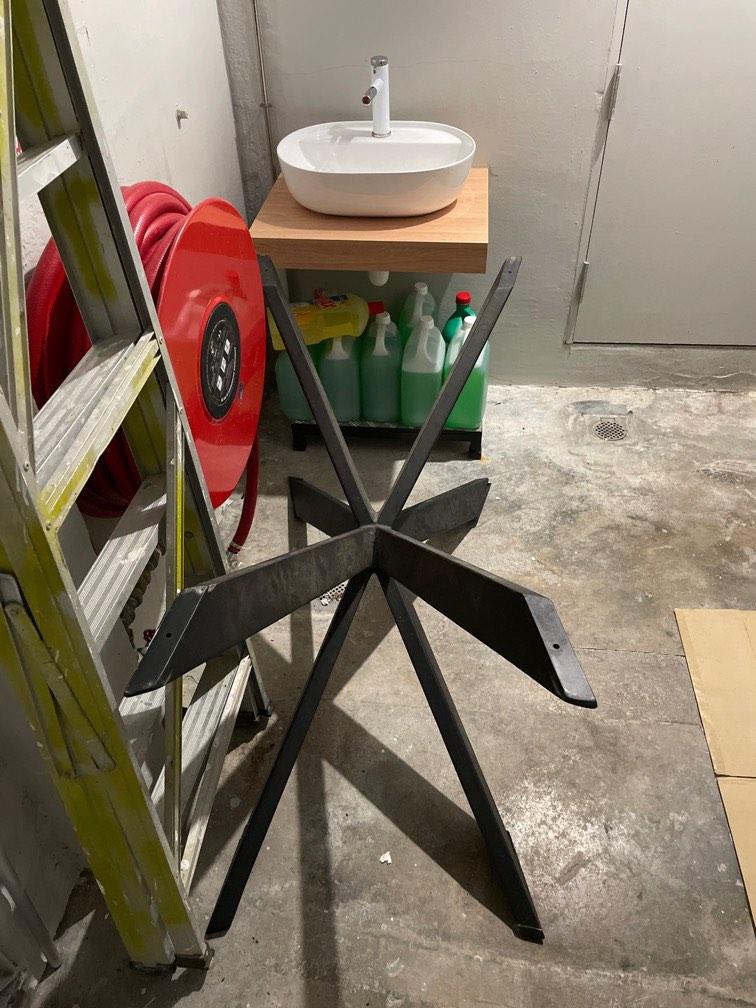 Metal Table Stand/Base X Shaped, Furniture & Home Living, Furniture ...