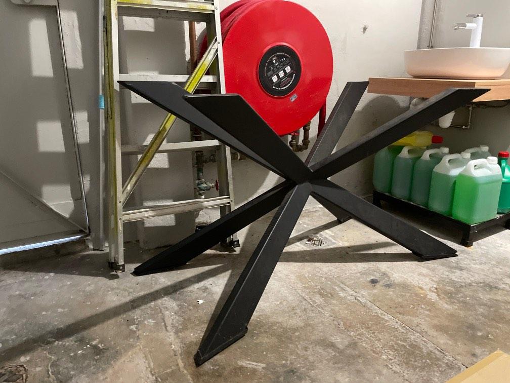 Metal Table Stand/Base X Shaped, Furniture & Home Living, Furniture ...