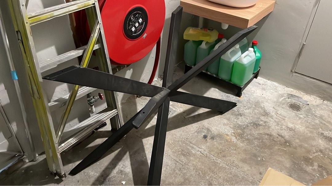 Metal Table Stand/Base X Shaped, Furniture & Home Living, Furniture ...