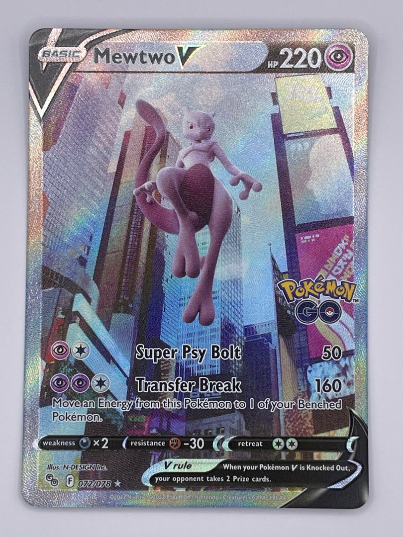 Mewtwo V Times Square Alternate Art, Hobbies & Toys, Toys & Games on ...