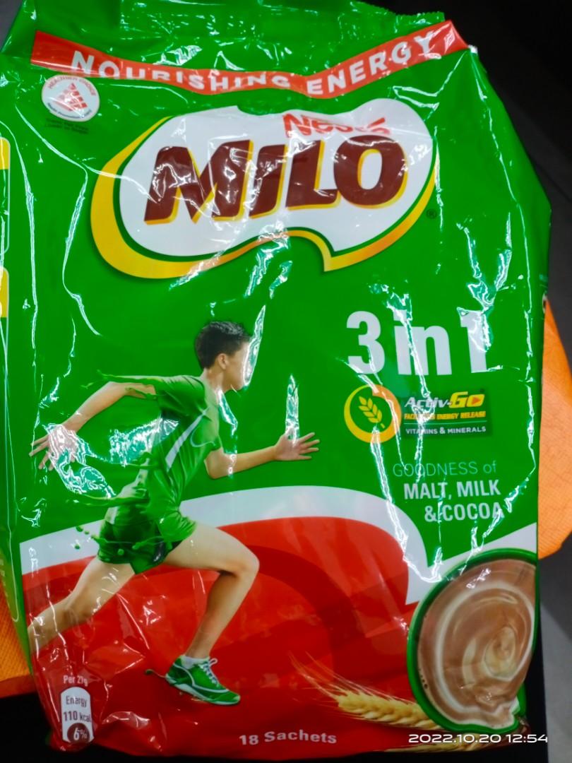 3 packs Milo 3 in 1 ActivGo, Food & Drinks, Packaged & Instant Food on ...