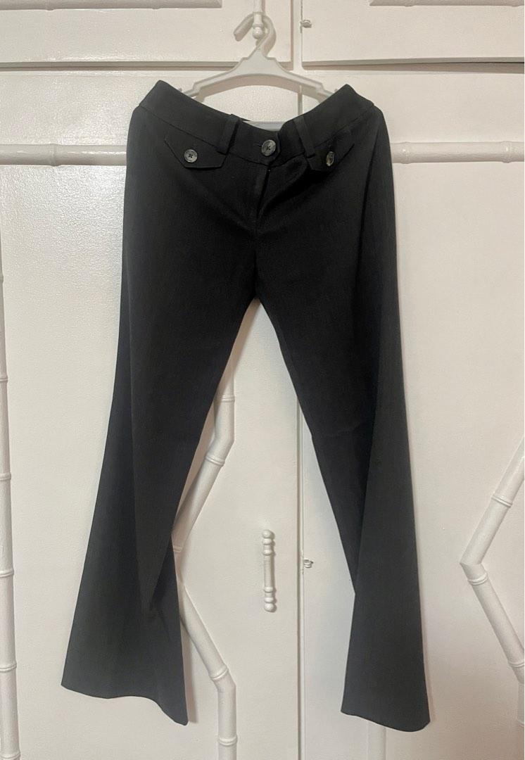 Modern Black Slacks, Women's Fashion, Bottoms, Other Bottoms on Carousell