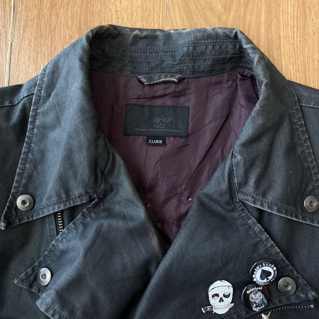 Mossimo Deus Double Collar Jacket Deus Ex Machina Patch/Stud Custom ...