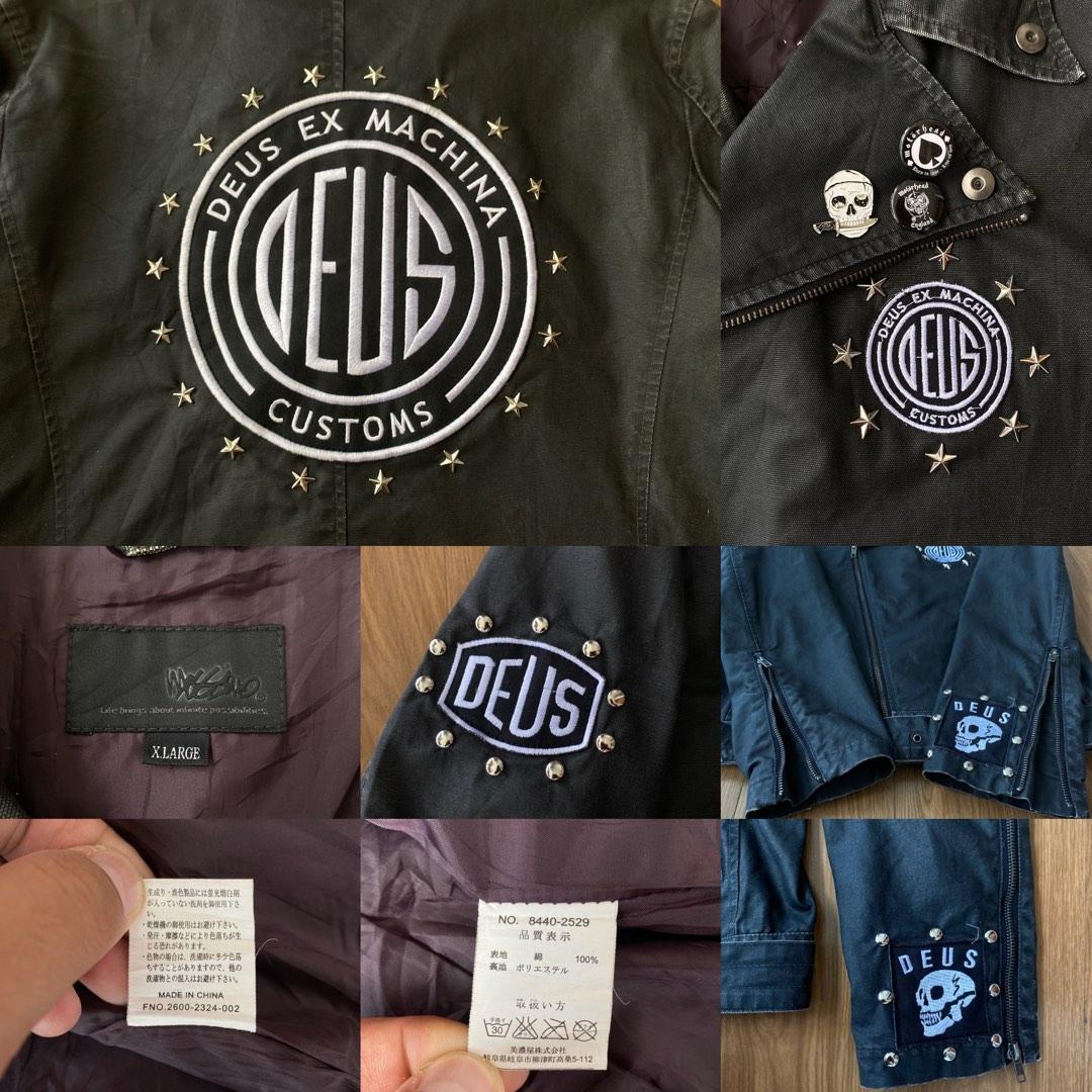 Mossimo Deus Double Collar Jacket Deus Ex Machina Patch/Stud Custom ...
