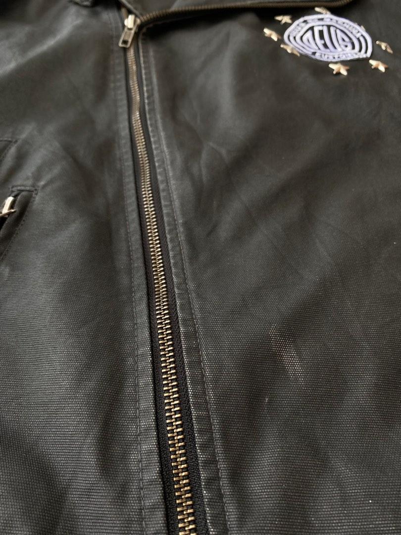 Mossimo Deus Double Collar Jacket Deus Ex Machina Patch/Stud Custom ...