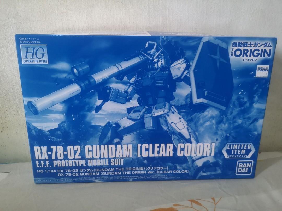 Origin expo limited RX-78-2 gundam clear color HG Gunpla Model kit Mobile suit Gundam, Hobbies ...