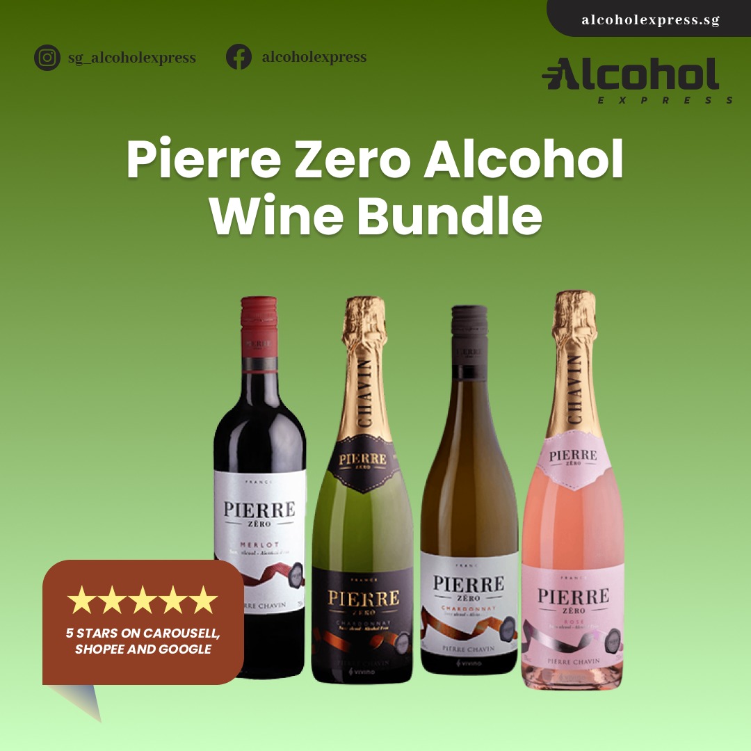 Pierre Zero Alcohol Wine Bundle, Food & Drinks, Alcoholic Beverages on ...