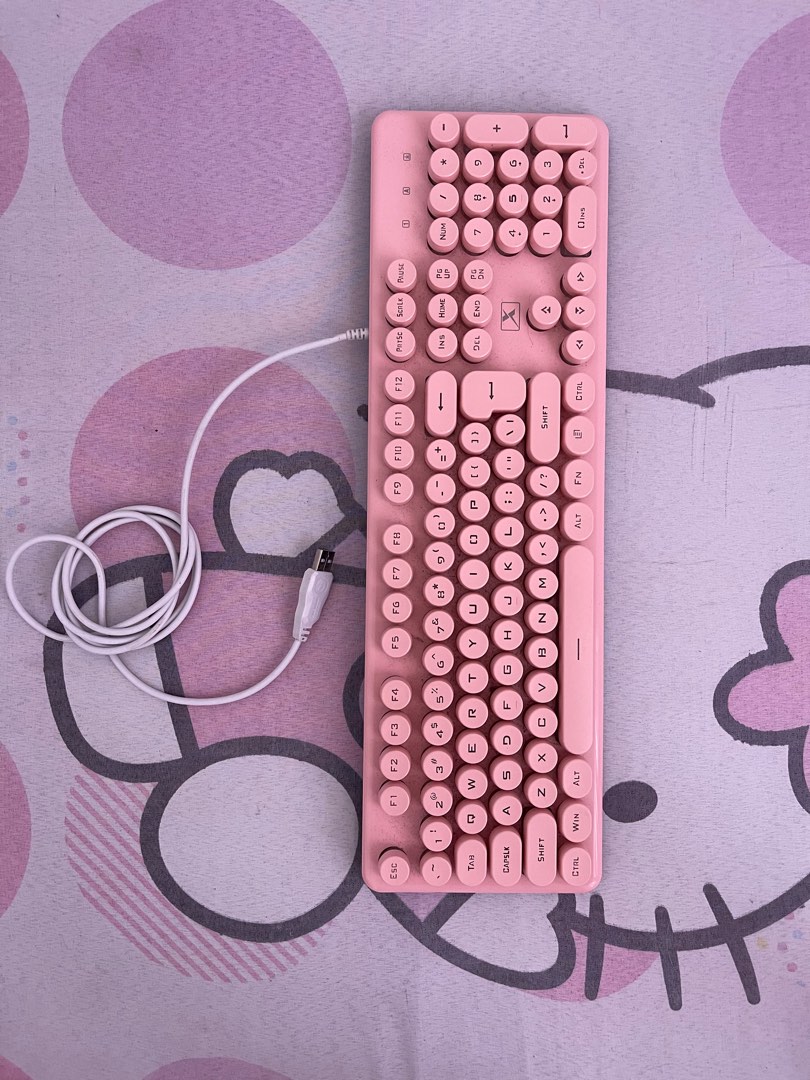 Pink computer keyboard, Computers & Tech, Parts & Accessories, Computer ...