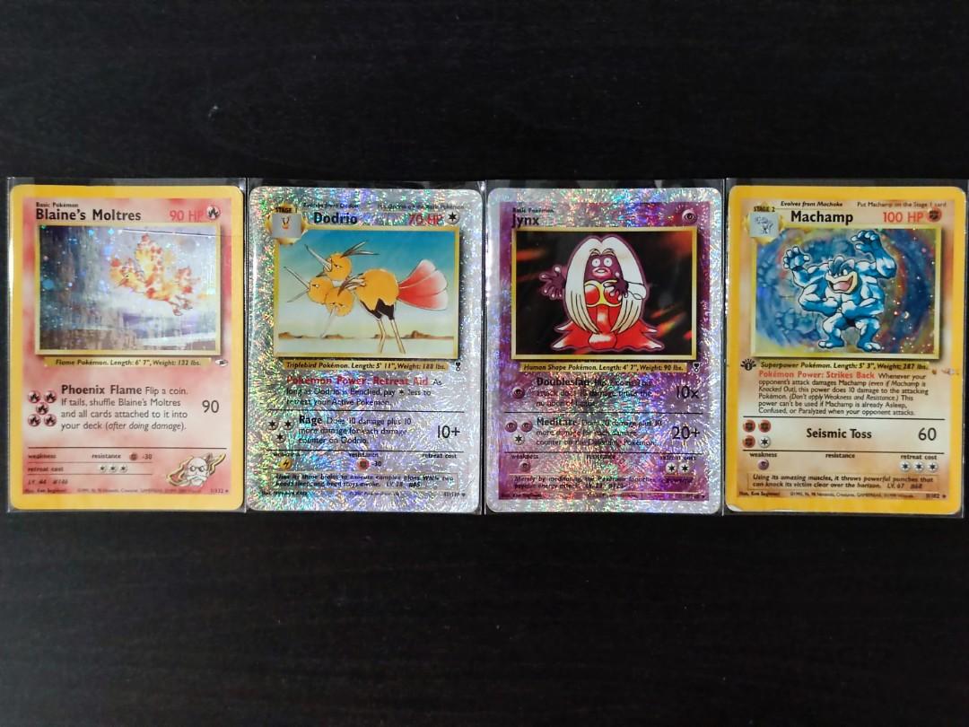 Pokemon Vintage Set: Blane's Moltres, Machamp First Edition, Dodrio ...