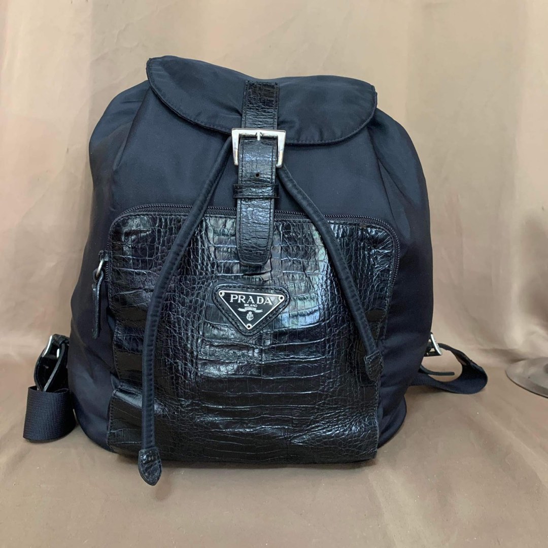 Prada backpack, Luxury, Bags & Wallets on Carousell