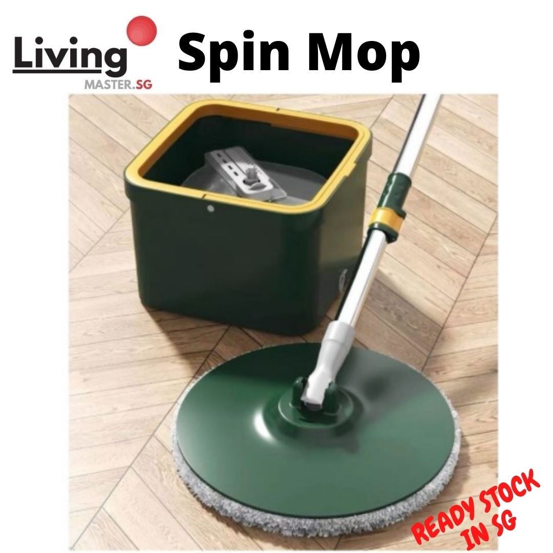 Premium Square Flat Dry Mop 360 Spin Mop Water Seperation Cleaning ...
