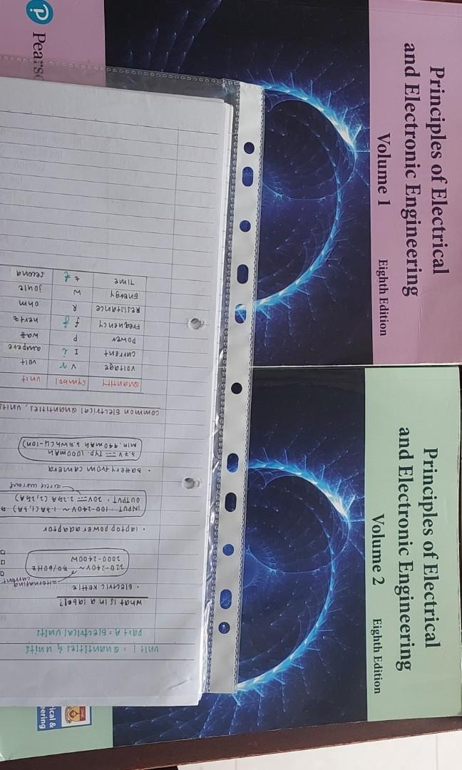 Principles of Electrical and Electronic Engineering Textbooks 1 and 2 ...