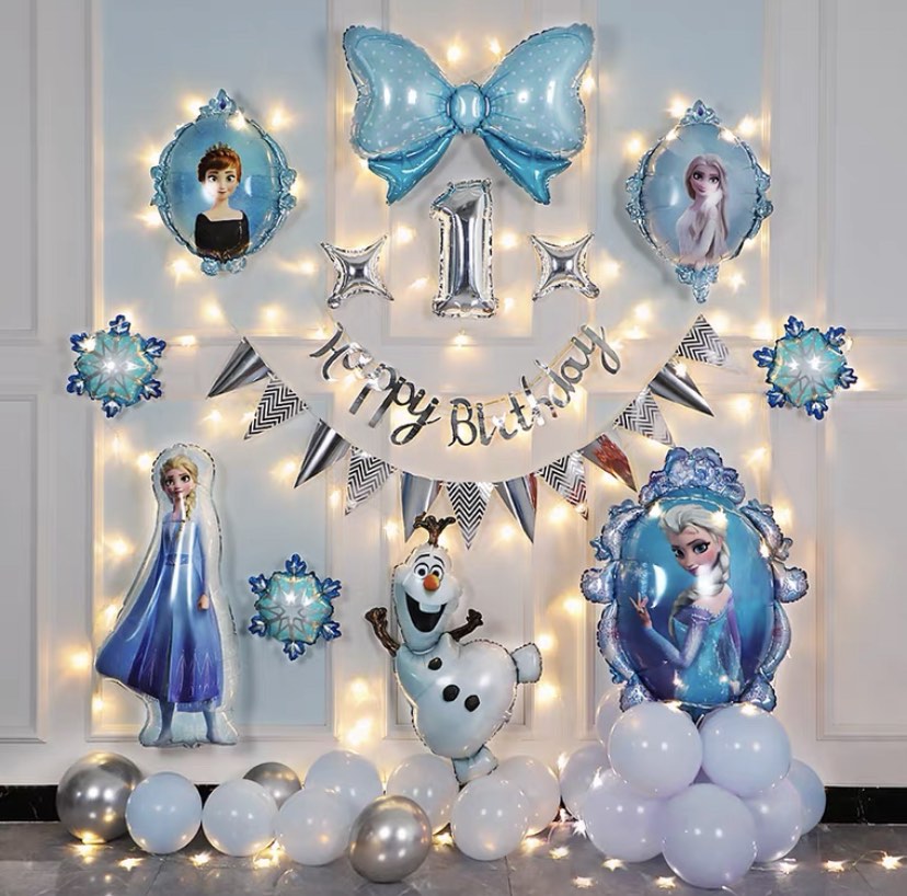 (Ready Stock)Frozen Theme Birthday Decor Set(with lights), Hobbies ...