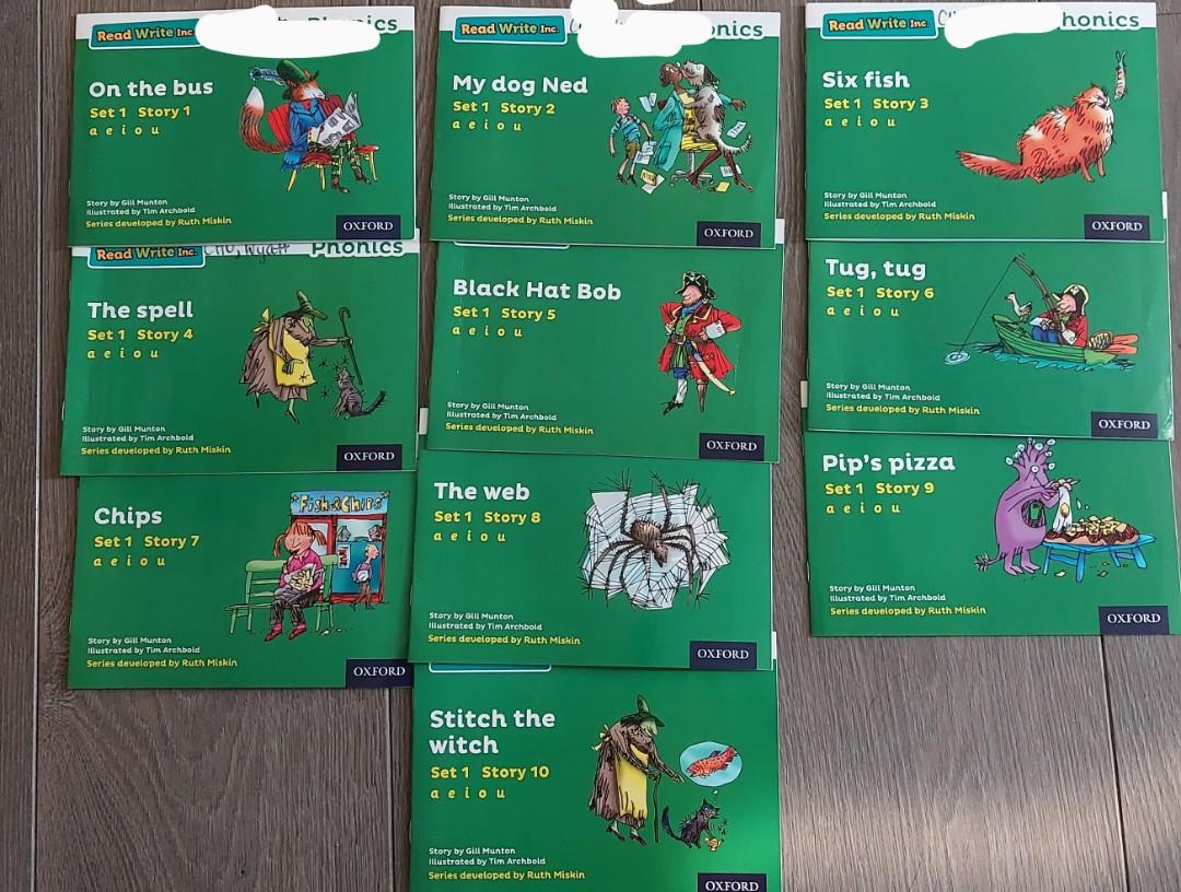 RWI green story books Read Write Inc phonics books, 興趣及遊戲, 書本 & 文具, 小朋友 ...