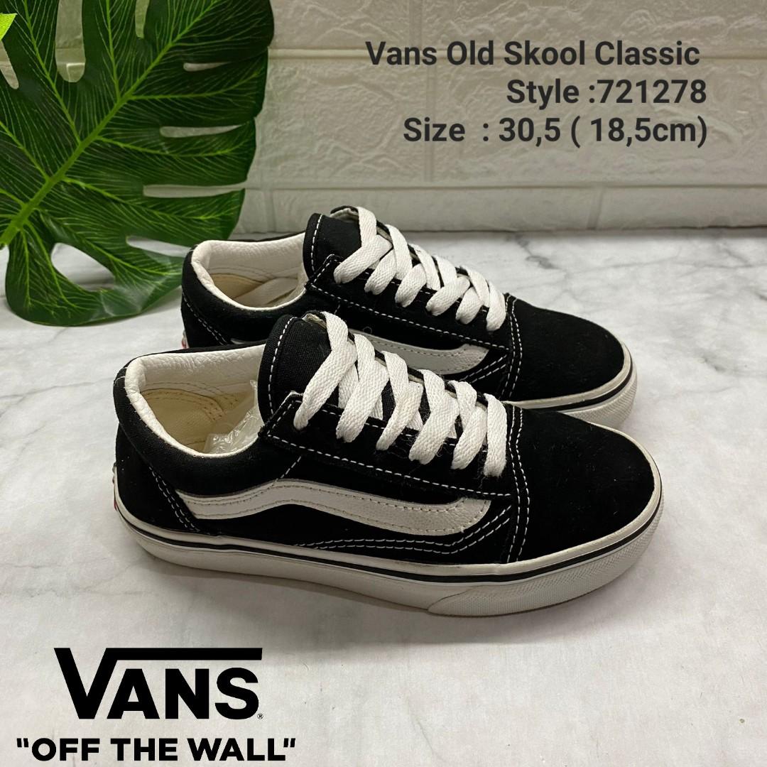 Sepatu anak Vans 721278 Kids Old Skool Classic Size 30,5 ( 18,5cm ...