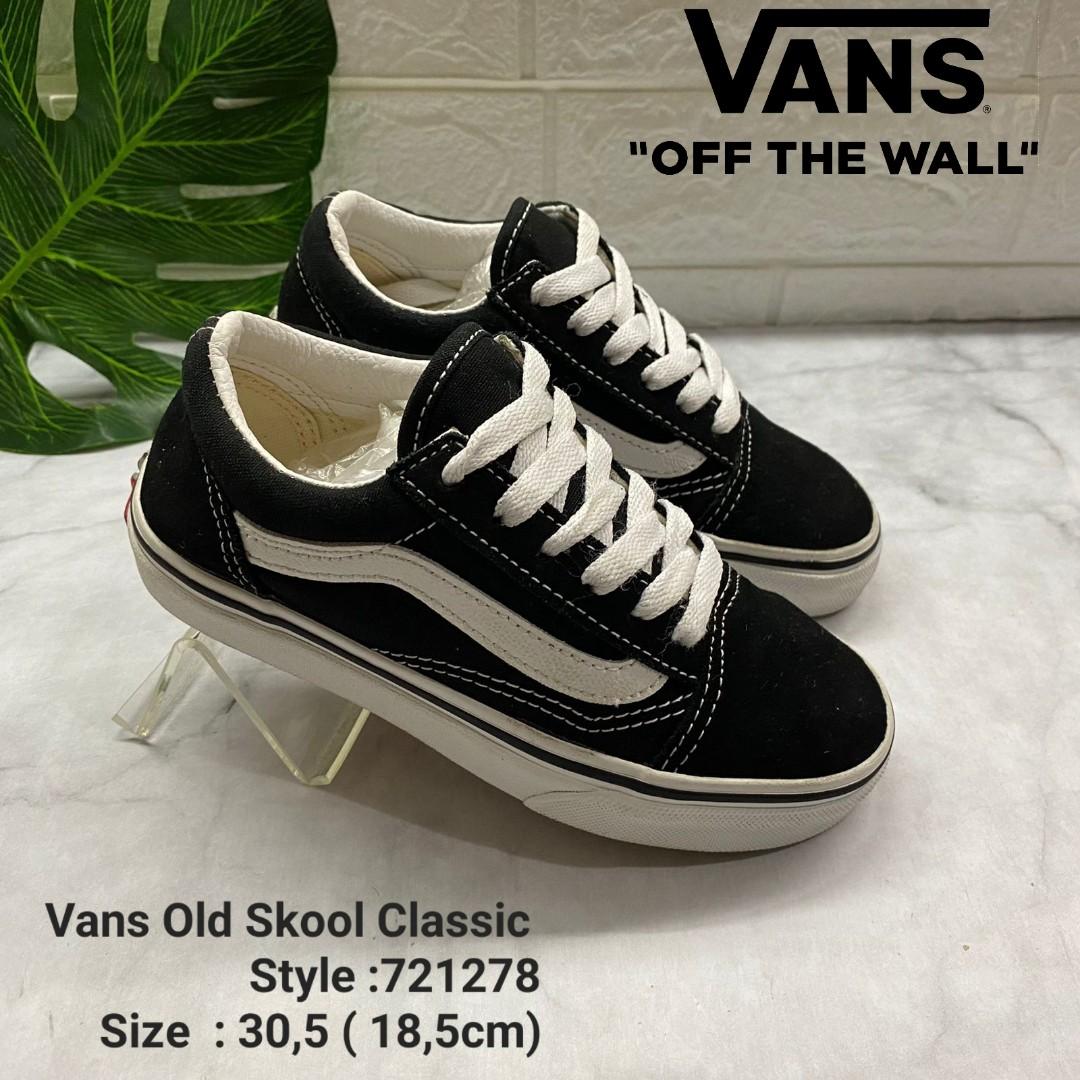 Sepatu anak Vans 721278 Kids Old Skool Classic Size 30,5 ( 18,5cm ...