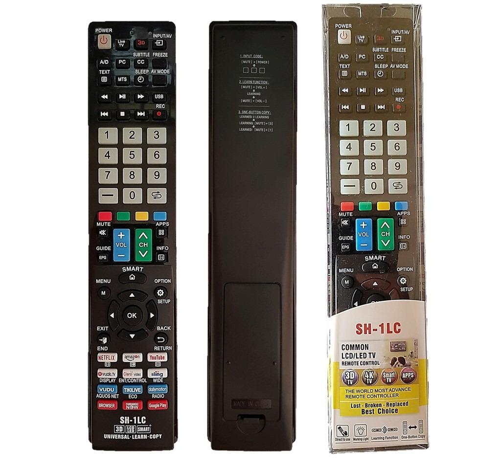 SHARP TV Remote Control Universal Plug & Play for all LCD LED TV Remote ...