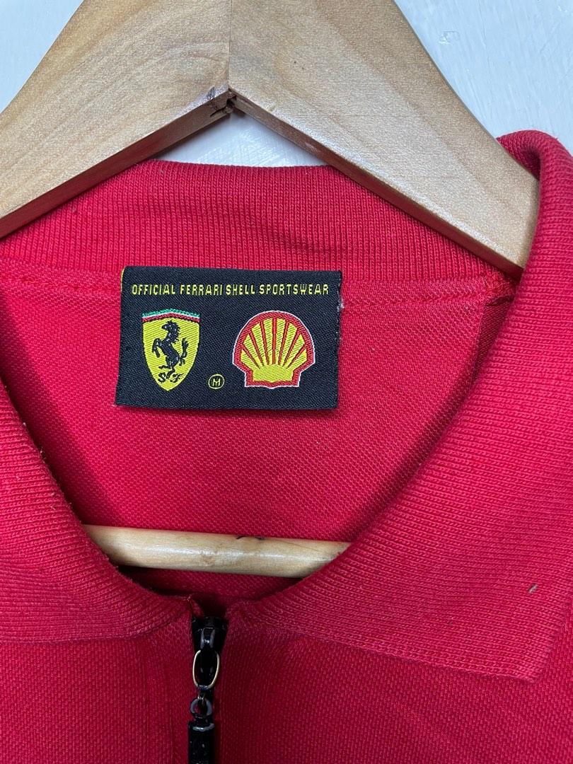 Shell x Ferrari Halfzip Polo Shirt, Men's Fashion, Tops & Sets, Tshirts ...