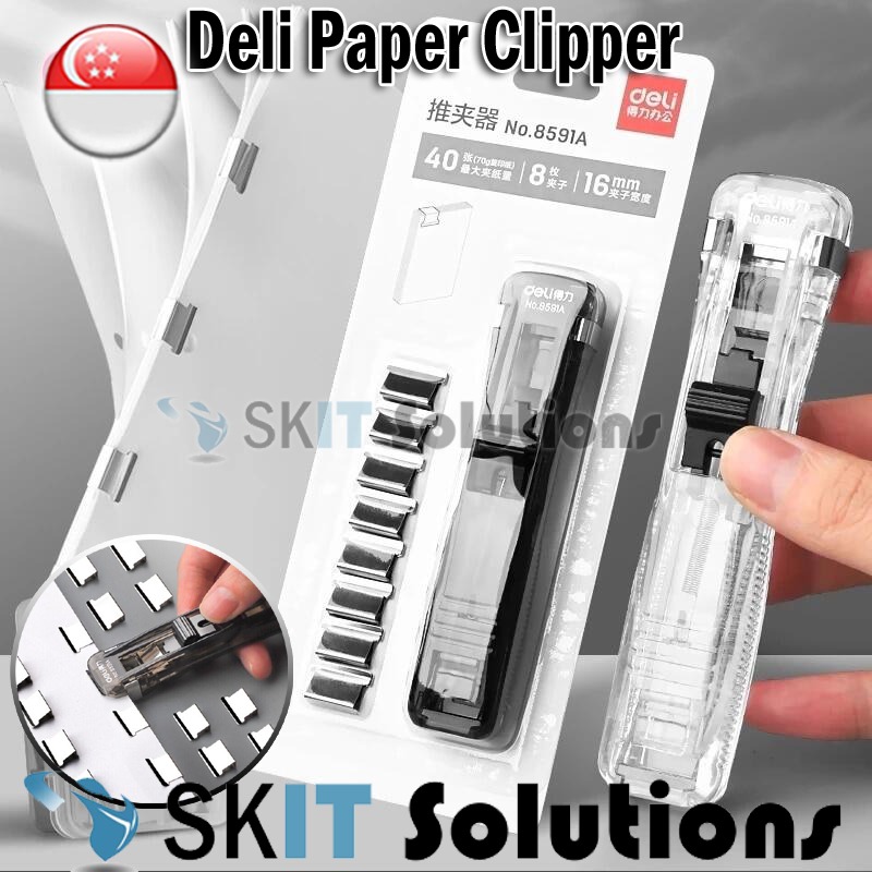 Deli Paper Clipper Stationery Refill Metal Stapler Document Portable ...