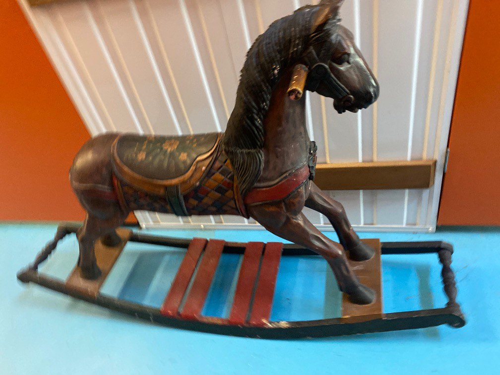 Solid wood Rocking Horse, Hobbies & Toys, Memorabilia & Collectibles ...