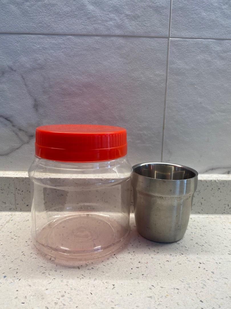 Stainless steel flask ($4.5) and cup ($1.5), Furniture & Home Living ...