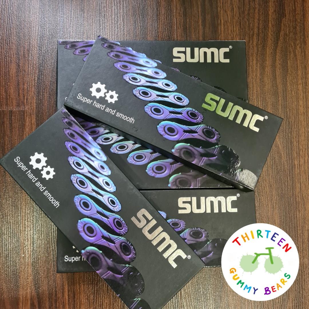 SUMC 10 Speed Semi Hollow Chain - Rainbow Oil Slick Aurora, Sports ...