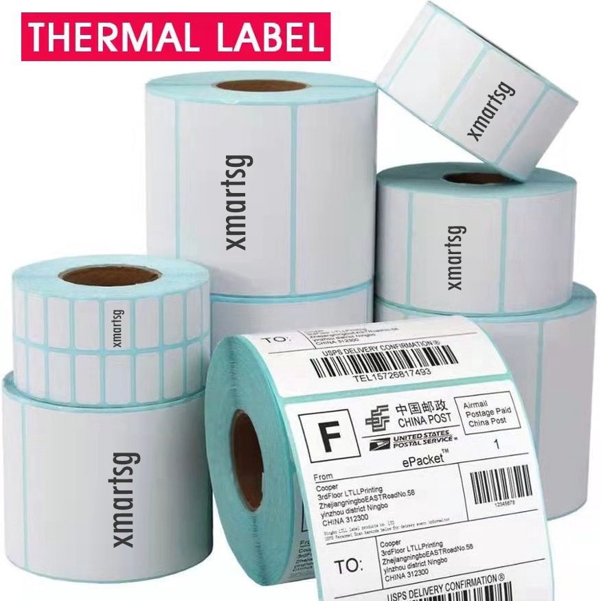 Thermal Label Sticker Paper Roll - Self Adhesive A6 and More for Zebra ...