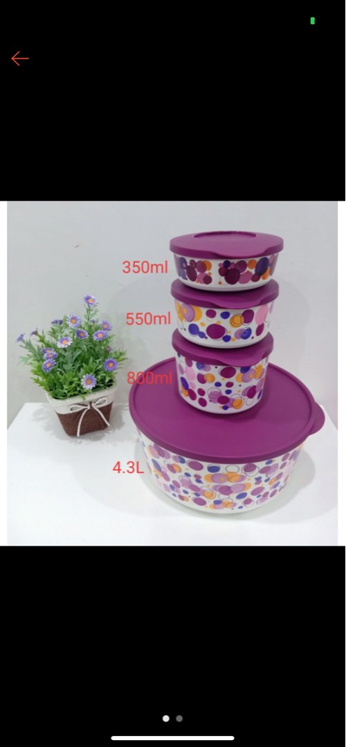 Tupperware stackable bowl set (4), Furniture & Home Living, Kitchenware ...