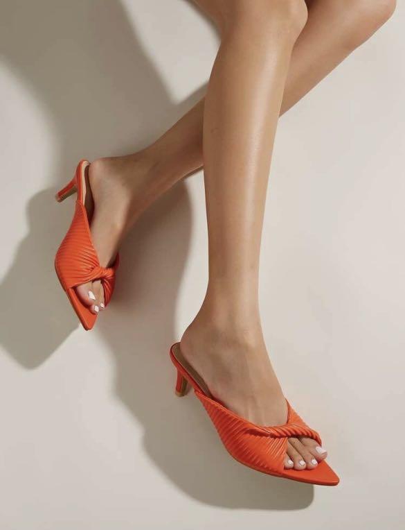 Twist Cone Heel Mule Sandals, Women's Fashion, Footwear, Heels on Carousell