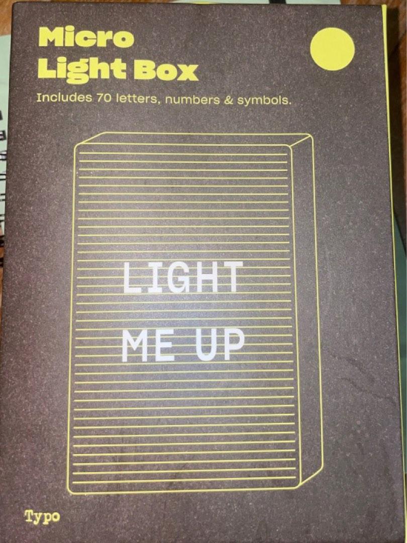Typo micro light box with diy lettering, Furniture & Home Living, Home ...
