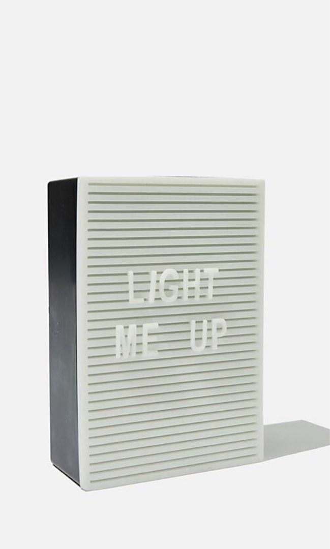 Typo micro light box with diy lettering, Furniture & Home Living, Home ...