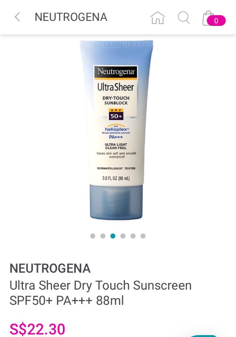 Ultra Sheer DRY-TOUCH SUNSCREEN SPF 50+, Beauty & Personal Care, Bath ...