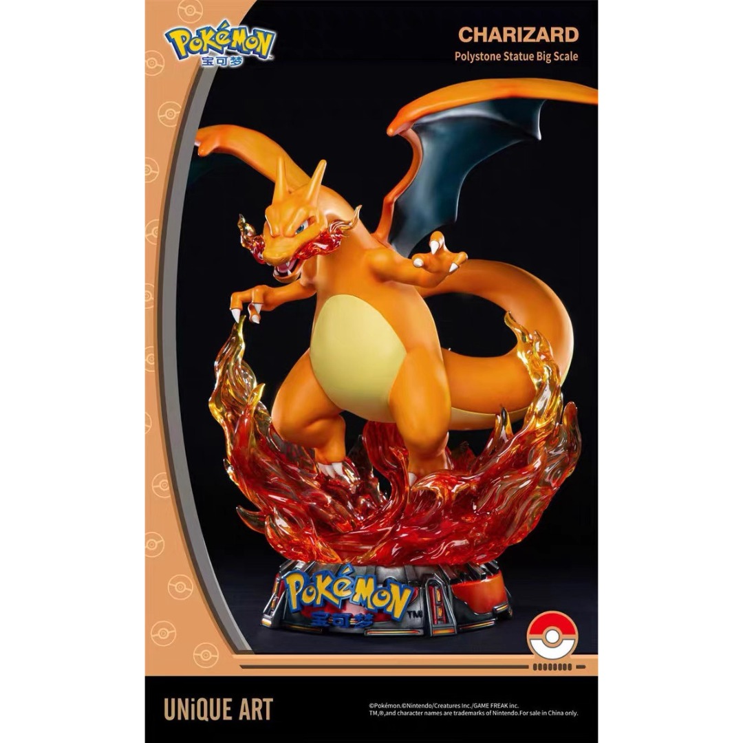 Unique Art Studio Pokemon Licensed 1/4th Scale Charizard Pokémon LED ...