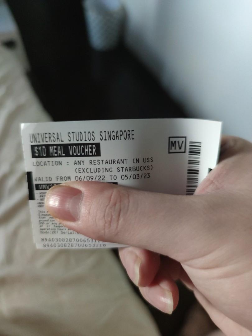 Universal studios $10 meal voucher x 7, Tickets & Vouchers, Vouchers on ...