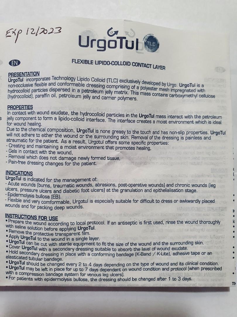 URGOTUL DRESSING, Health & Nutrition, Medical Supplies & Tools on Carousell