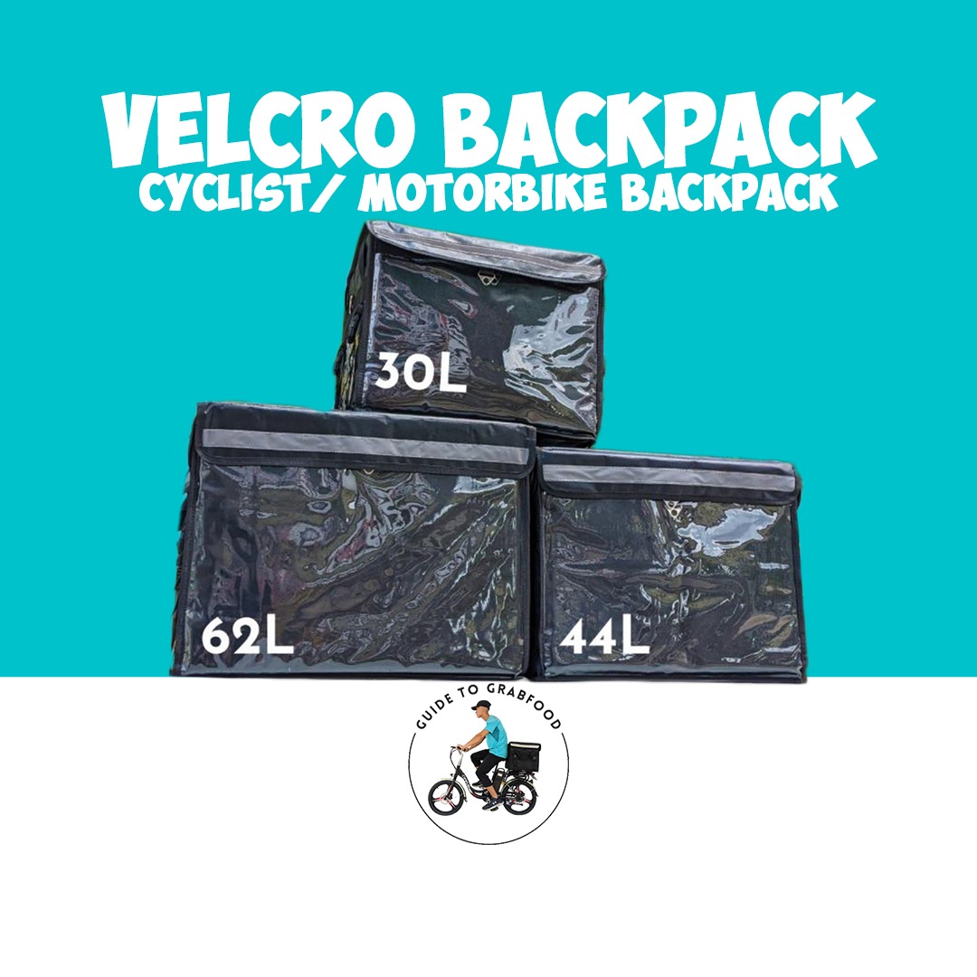 Velcro Thermal Backpack Bag 30L 44L 62L For Cyclist, Bicycle, Ebike ...