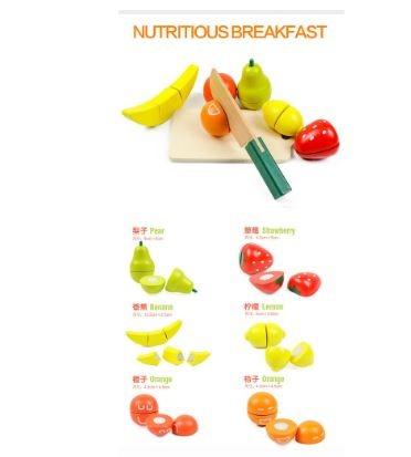 Velcro Wooden Fruit and Vegetable Combination Cutting Toys Set ...