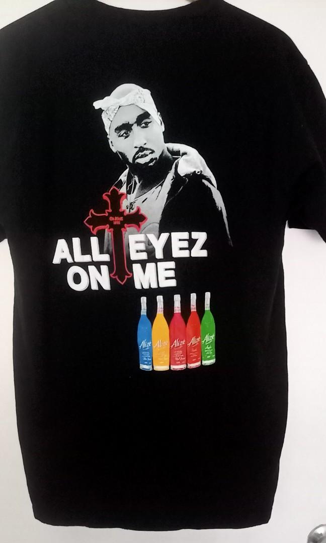 Vintage Rap Tees Tupac All Eyez On Me x Alize Shirt, Men's Fashion ...