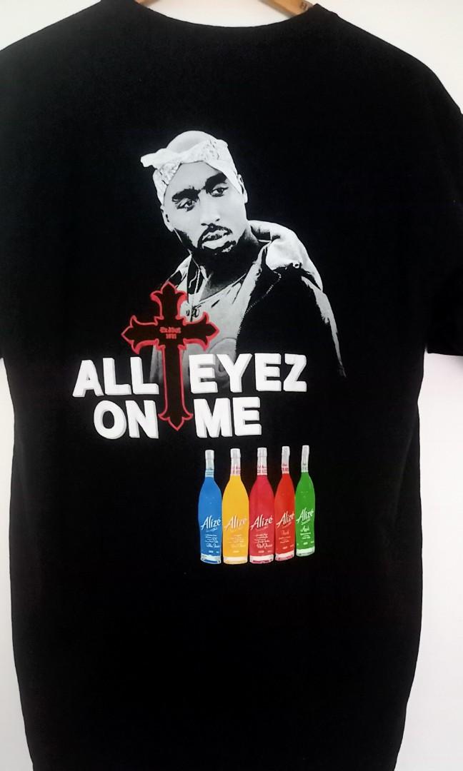Vintage Rap Tees Tupac All Eyez On Me x Alize Shirt, Men's Fashion ...