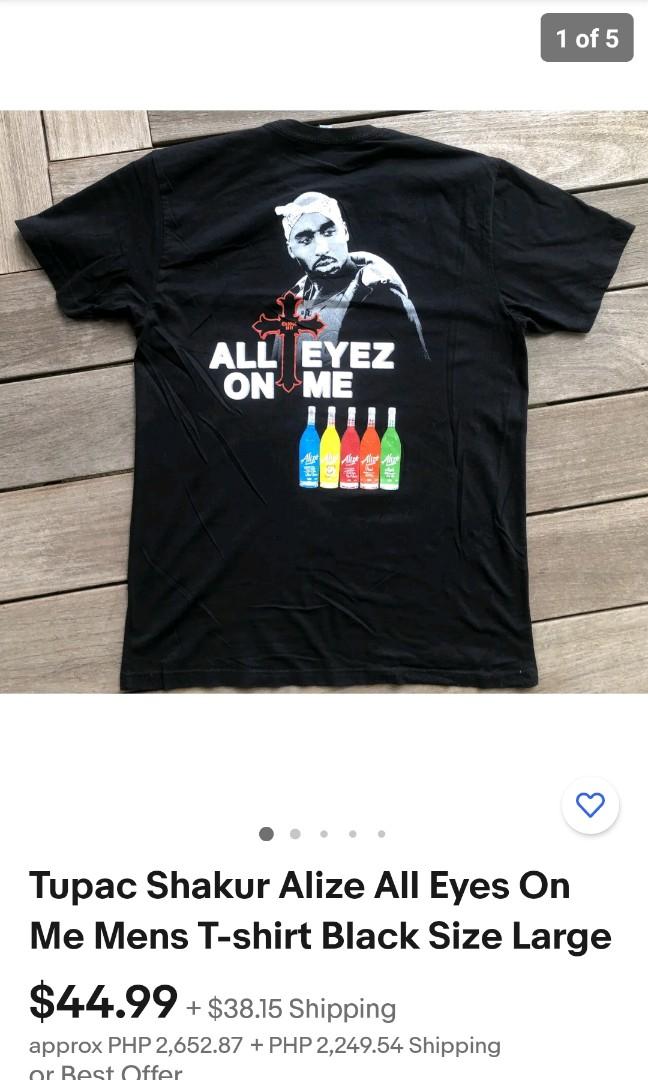 Vintage Rap Tees Tupac All Eyez On Me x Alize Shirt, Men's Fashion ...
