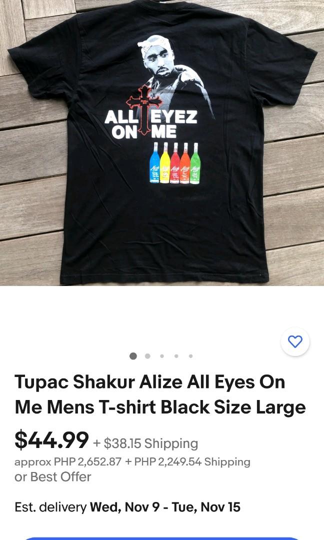Vintage Rap Tees Tupac All Eyez On Me x Alize Shirt, Men's Fashion ...