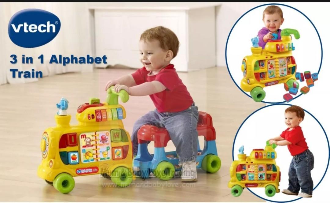 VTech 3 in 1 Push & Ride Alphabet Train Ride-on, Babies & Kids, Infant ...