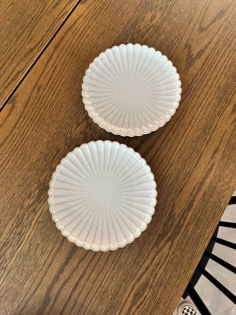 White Scallop Plates 8”, Furniture & Home Living, Kitchenware ...